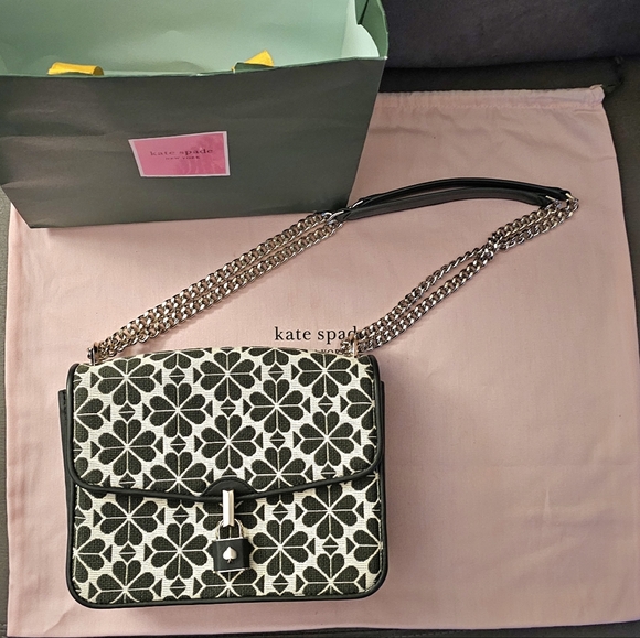 kate spade | Bags | Kate Spade Green And White Floral Chain Bag | Poshmark